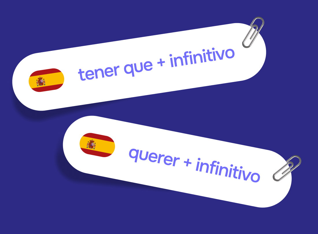 Глагольные конструкции "tener que + infinitivo" и "querer + infinitivo ...