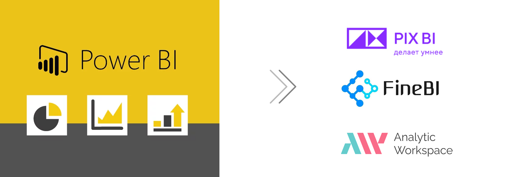 Миграция с Power BI - перенос данных на PIX BI, FineBI и Analytics Workspace