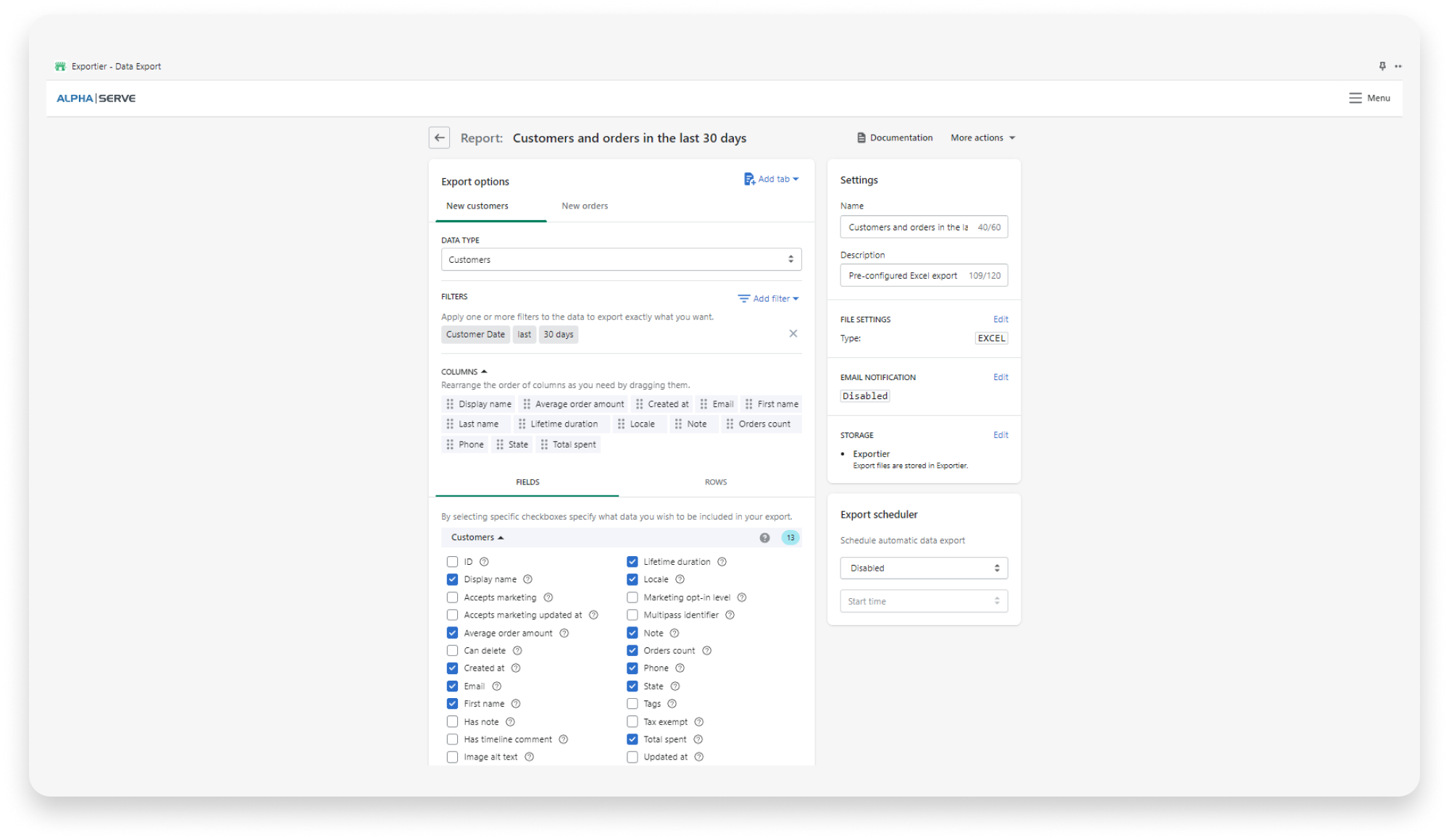 Exportier ‑ Data Export | Shopify Data Export & Reporting App