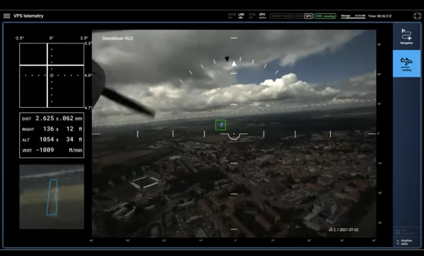 Visual Landing System flight test, 2021-07-02, 5x speed