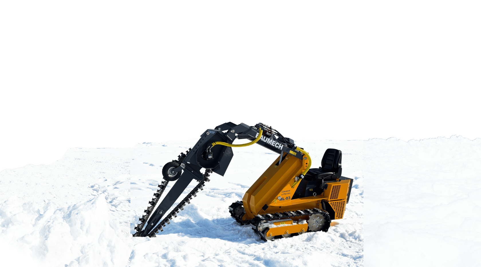 Мини-погрузчик BAUMECH ML-03 PRO в комплекте с навесным оборудованием