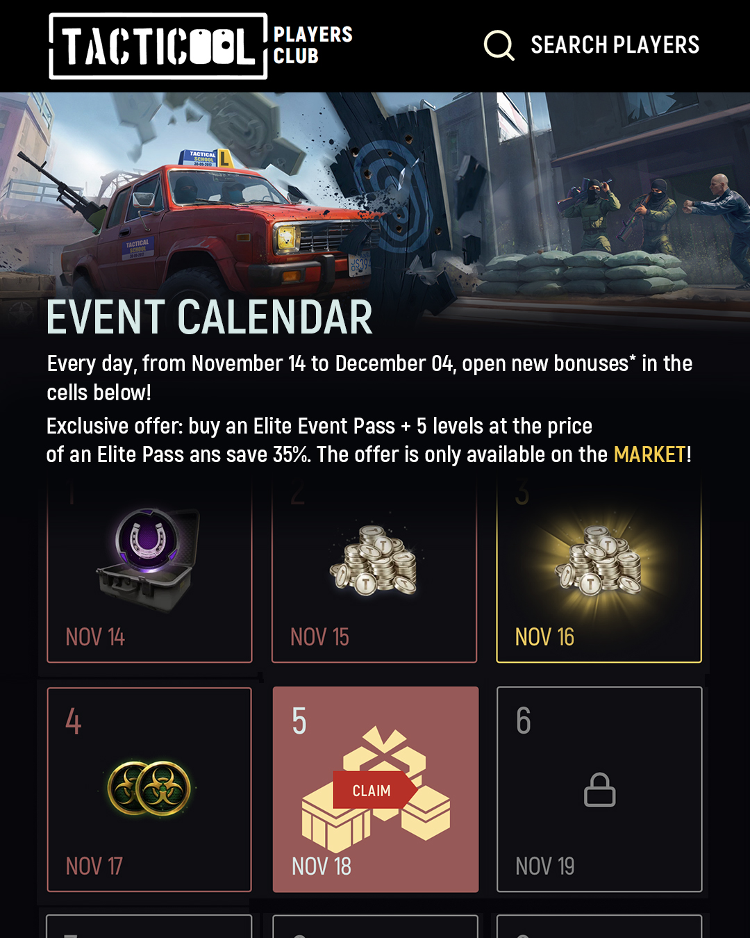 EVENT CALENDAR IS AVAILABLE