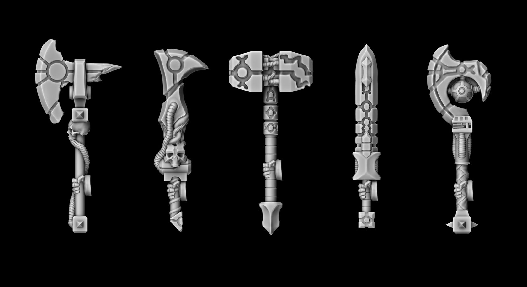 Weapon set Xenos (RIGHT HANDS)