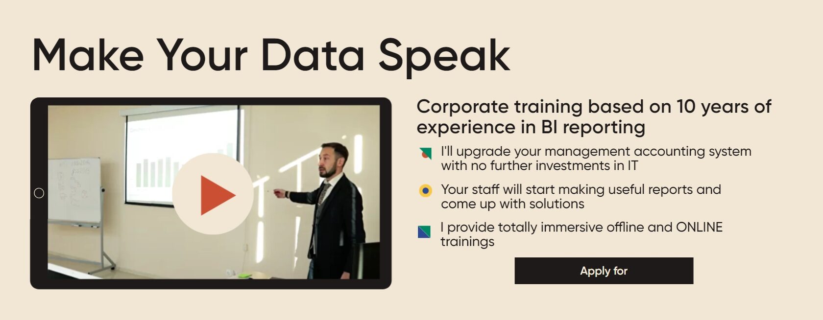 Data analysis corporate training
