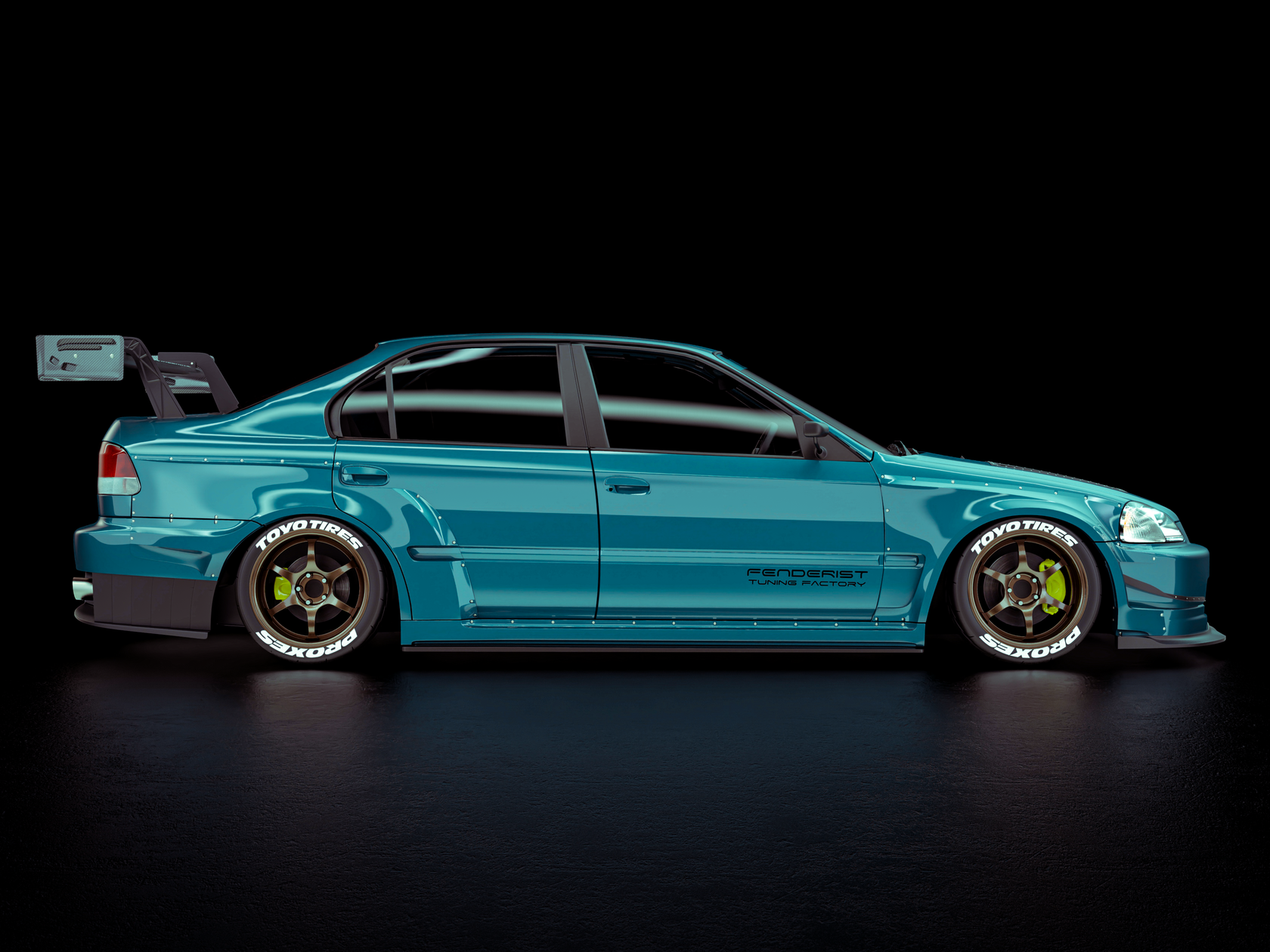 Fender Flares set / WIDE BODY KIT Honda Civic SEDAN 96-98