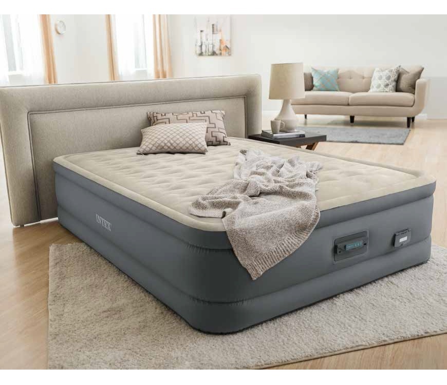 Надувная кровать двуспальная со встроенным насосом и USB-портом Intex 64926