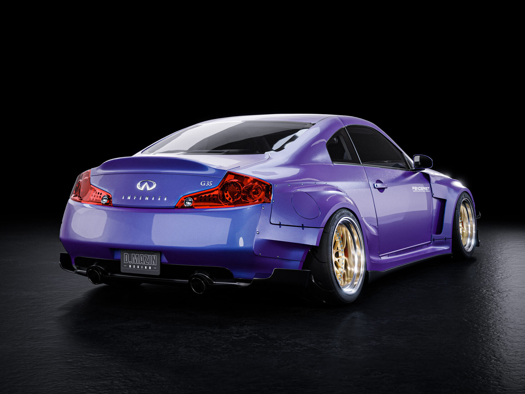 FENDERIST SPEC S Fender Flares Set / WIDE BODY KIT INFINITI G35 COUPE ...