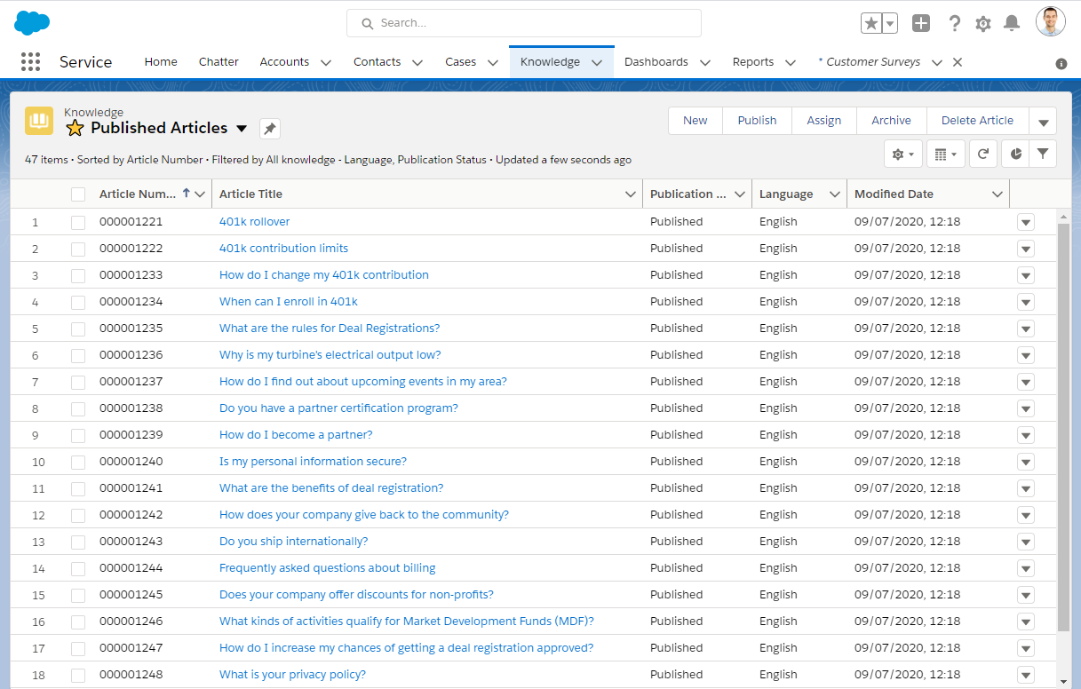 Salesforce Service Cloud