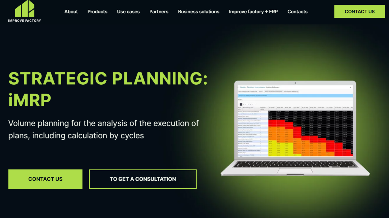 Strategic planning iMRP. Volume planning for the analysis of the ...