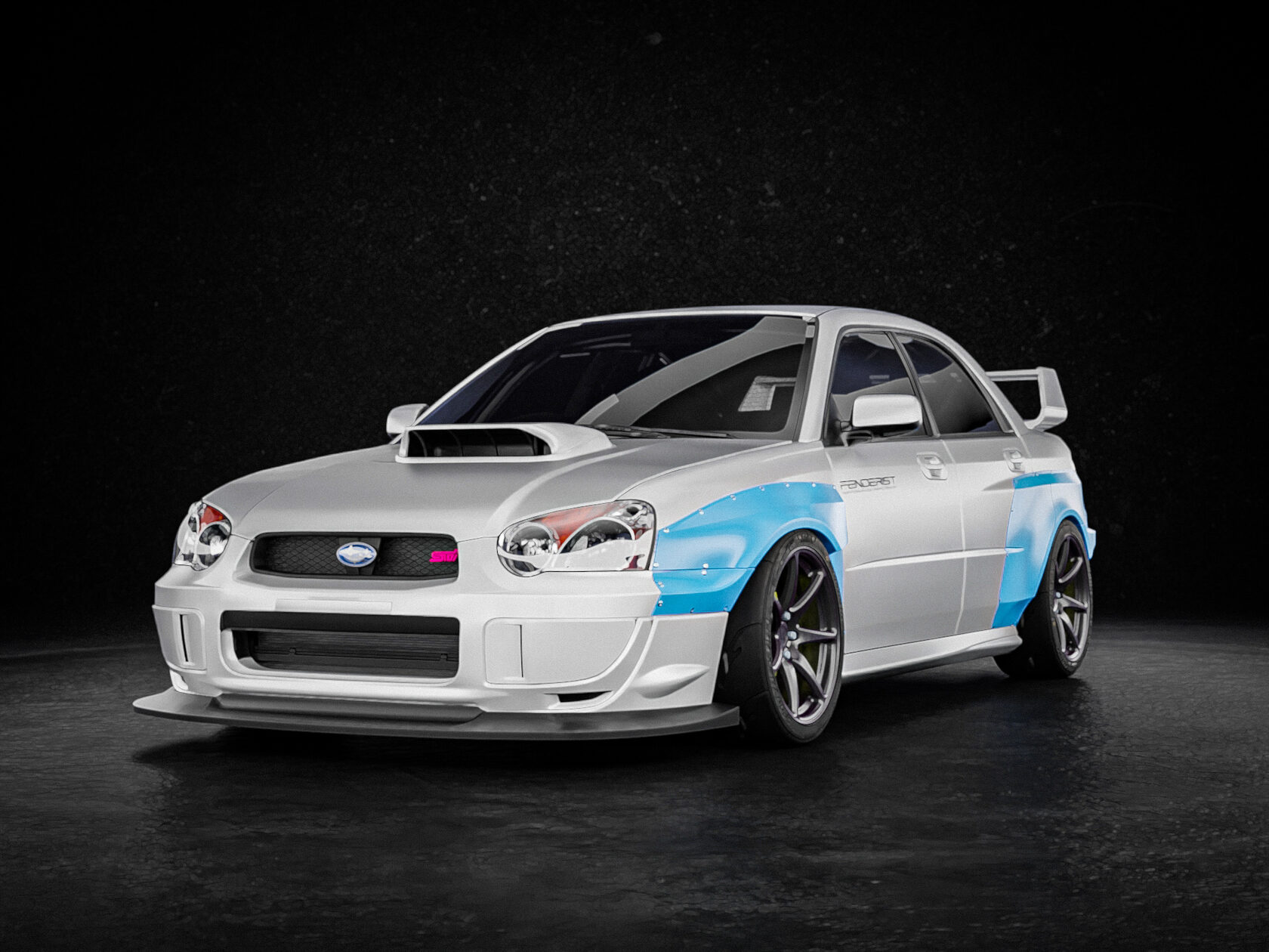 FENDERIST SPEC S Fender Flares Set / Wide Body Kit SUBARU IMPREZA WRX (GDA) / WRX STI (GDB) 03-05