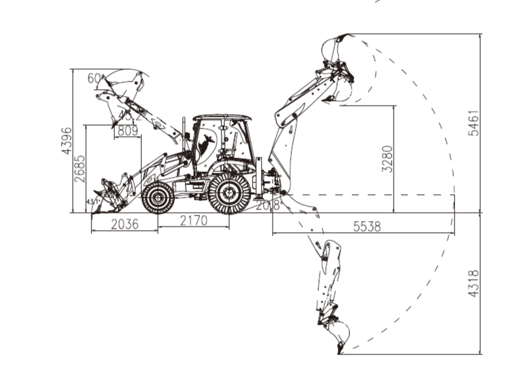 Экскаватор-погрузчик Lonking 83D