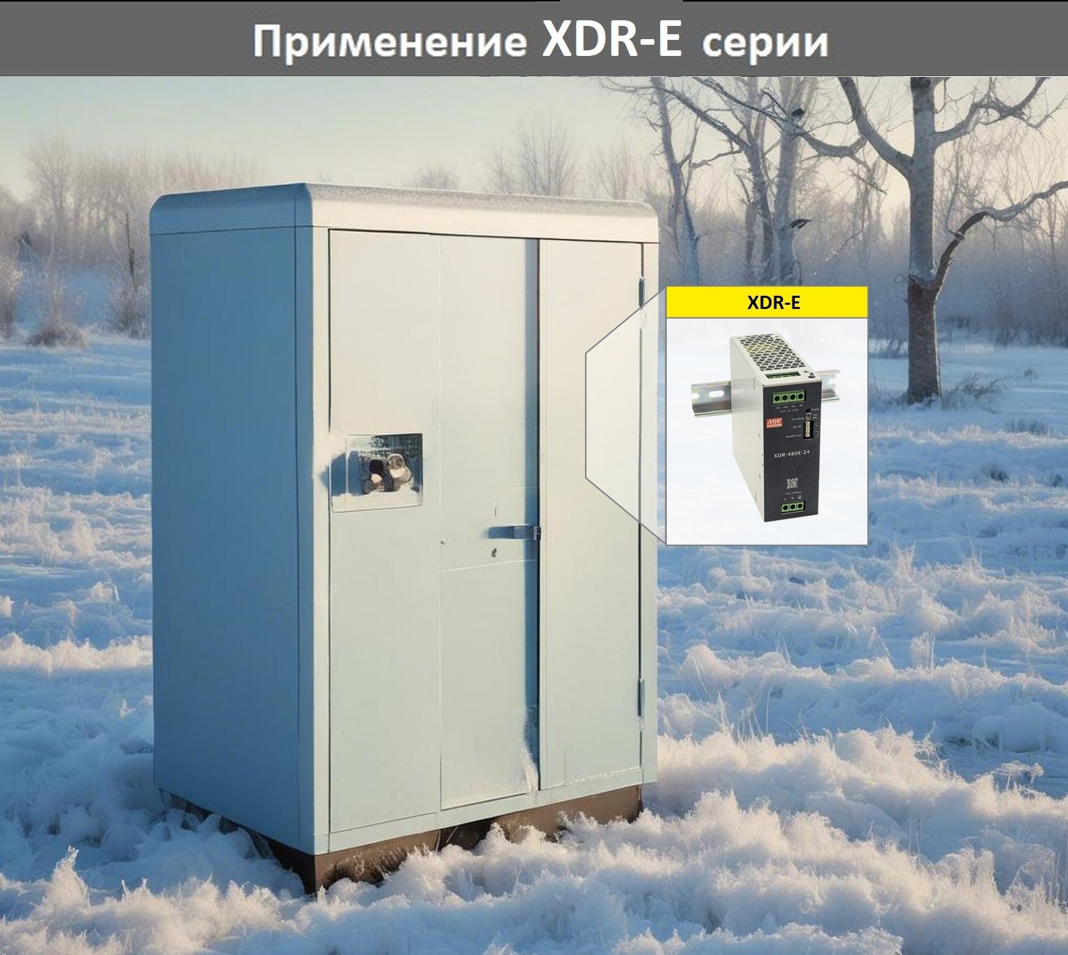 XDR-E ультратонкая DIN-серия источников питания для суровых условий ...