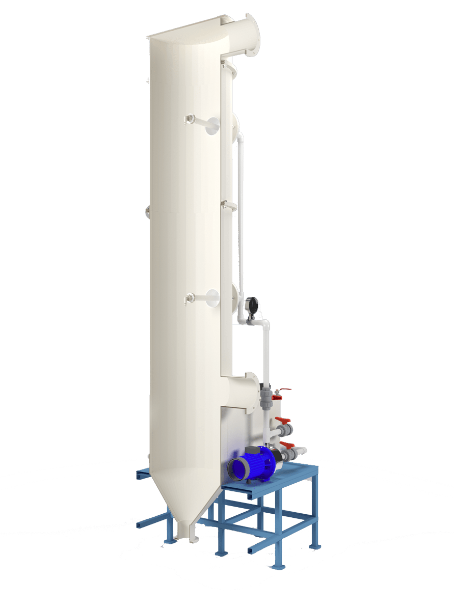 TORNADO ST: Vertical Spray Tower Wet Scrubber | USA-Made