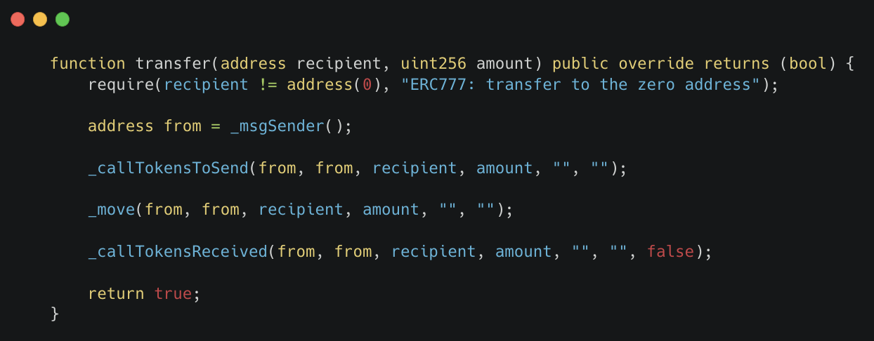 One more problem with ERC777