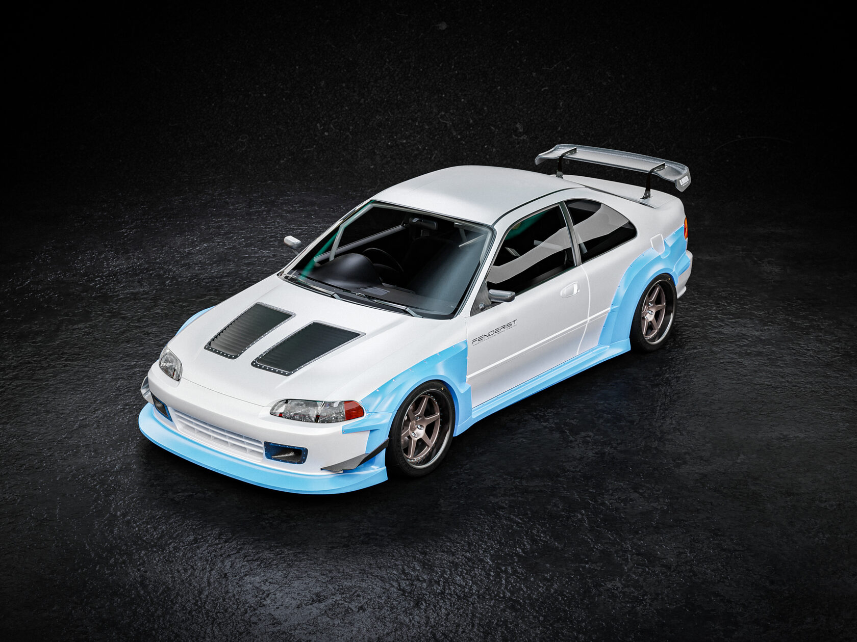 FENDERIST SPEC S Full set Honda / WIDE BODY KIT Civic Coupe 90-95