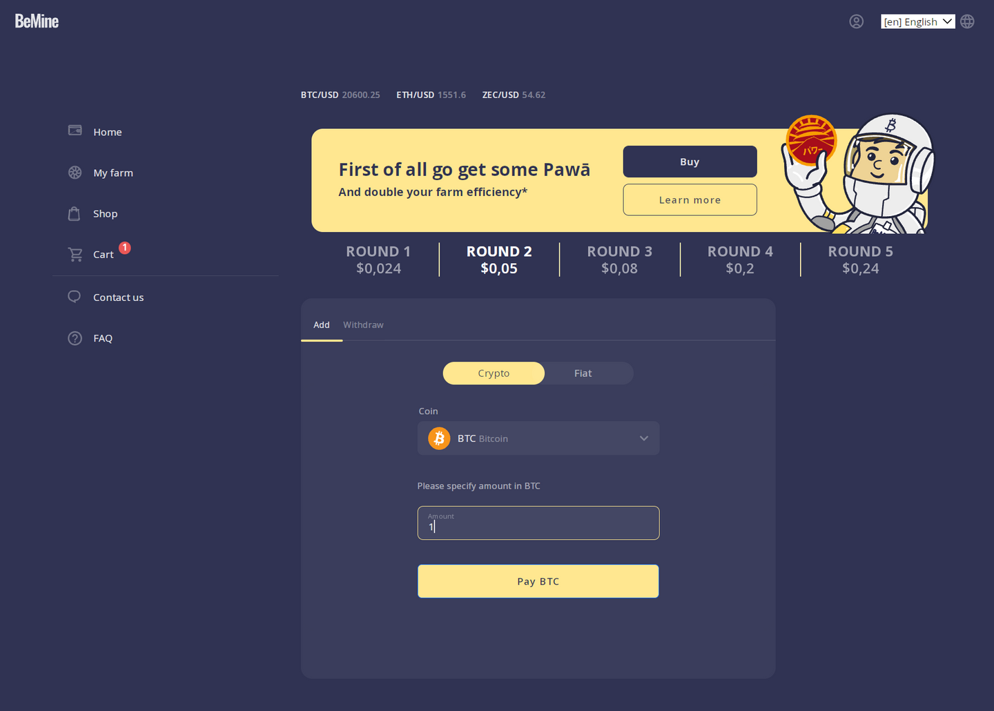 BeMine | Guide: Purchase instructions
