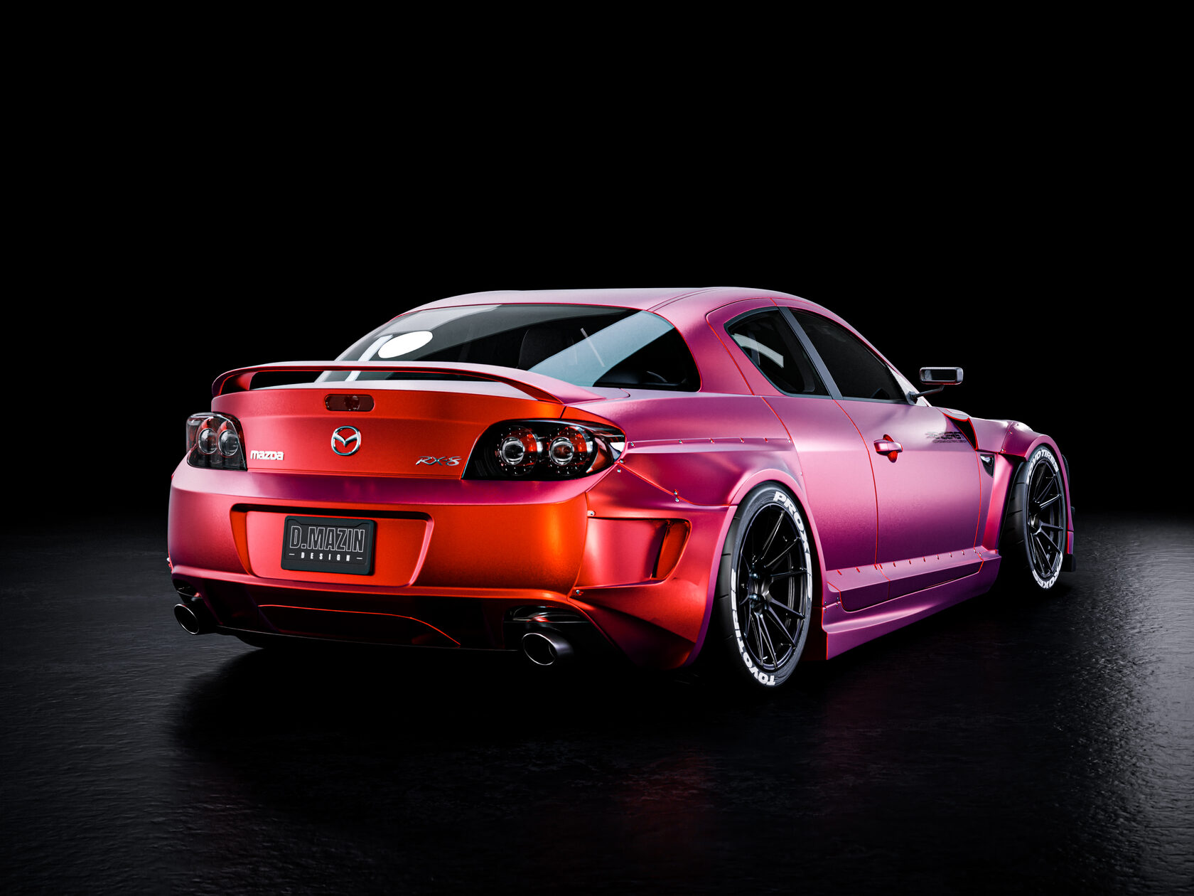 FENDERIST SPEC S 50mm fender flares kit / WIDE BODY KIT Mazda RX-8 2008 ...