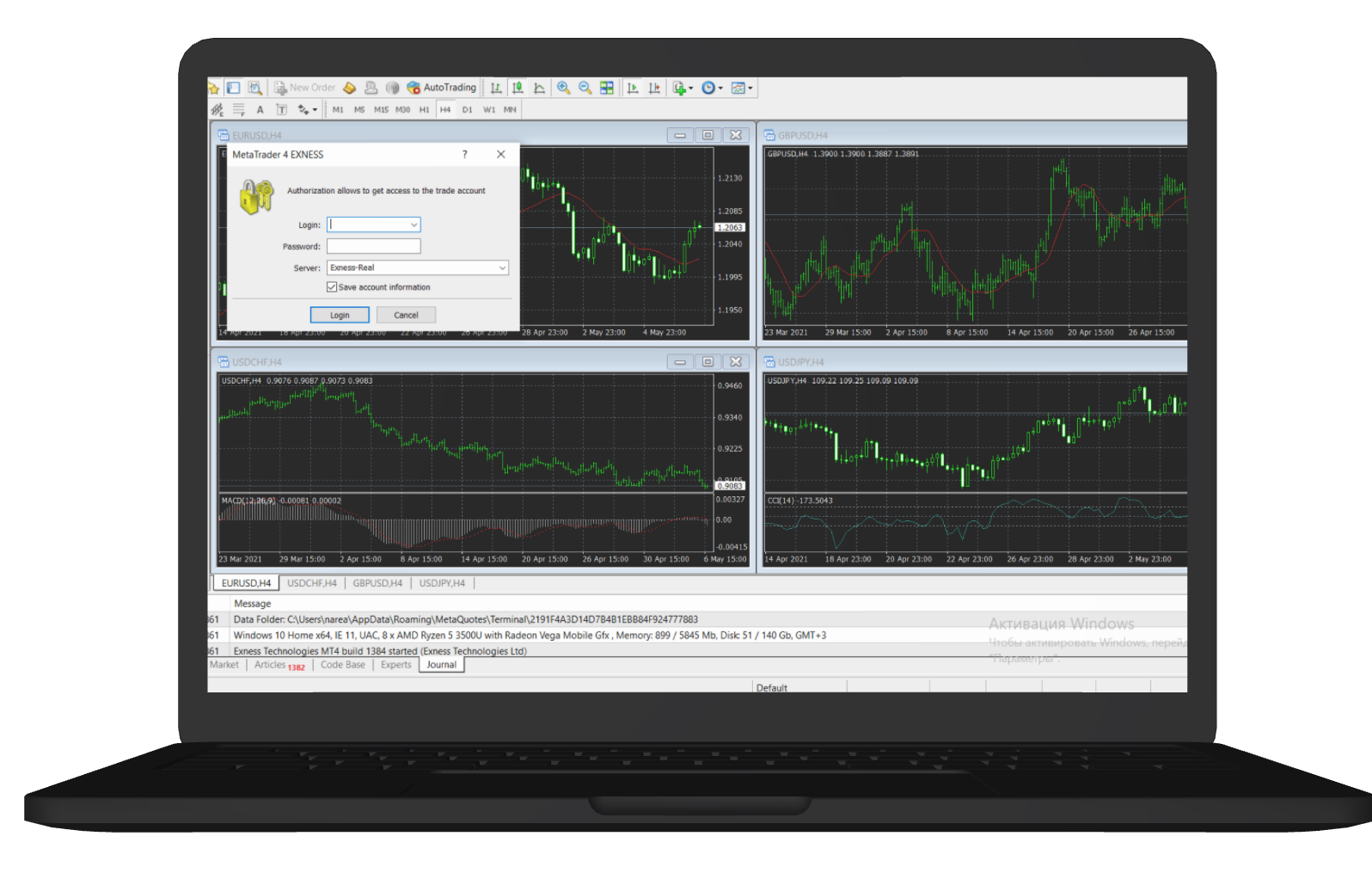Exness MT4 2024: The official MetaTrader 4 trading platform from Exness.