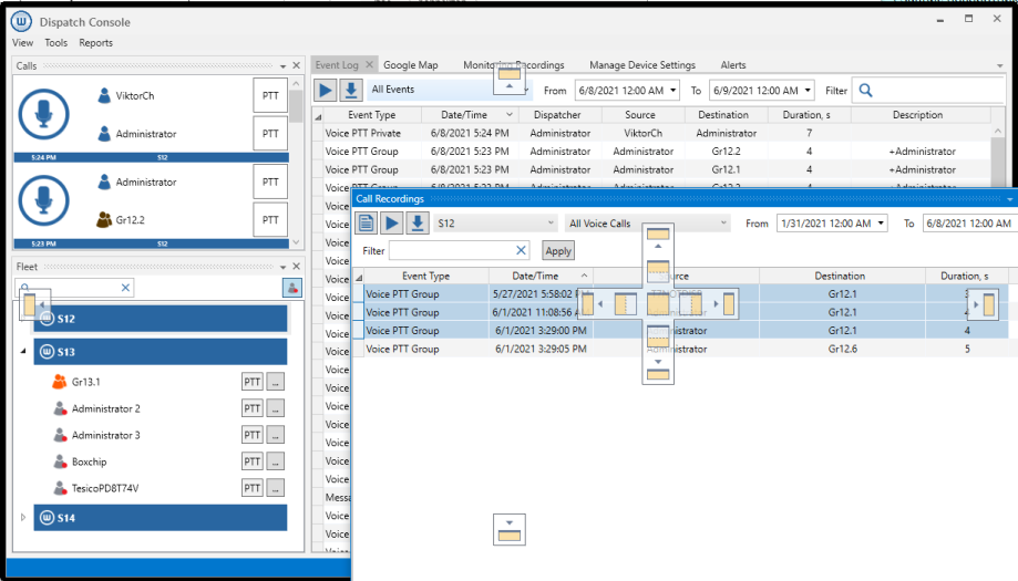 WalkieFleet PC Dispatch Console