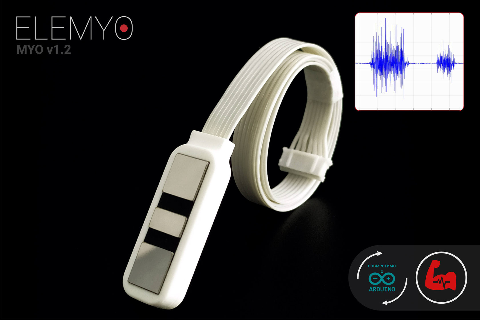 Buy myoelectric module MYO v1.2 for Arduino, STM32 and Teensy.