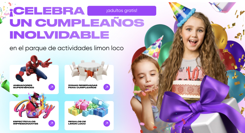 Limón Loco es un lugar ideal donde celebrar un cumpleaños infantil en ...