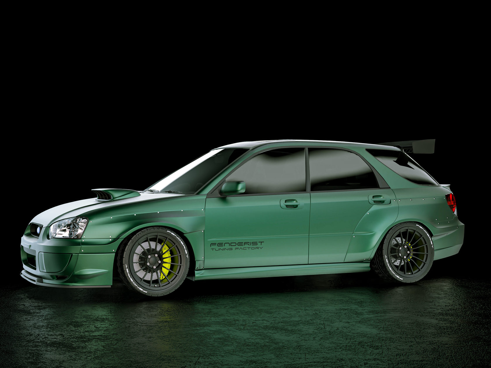 FENDERIST SPEC S Fender Flares Set / Wide Body Kit SUBARU IMPREZA WAGON ...