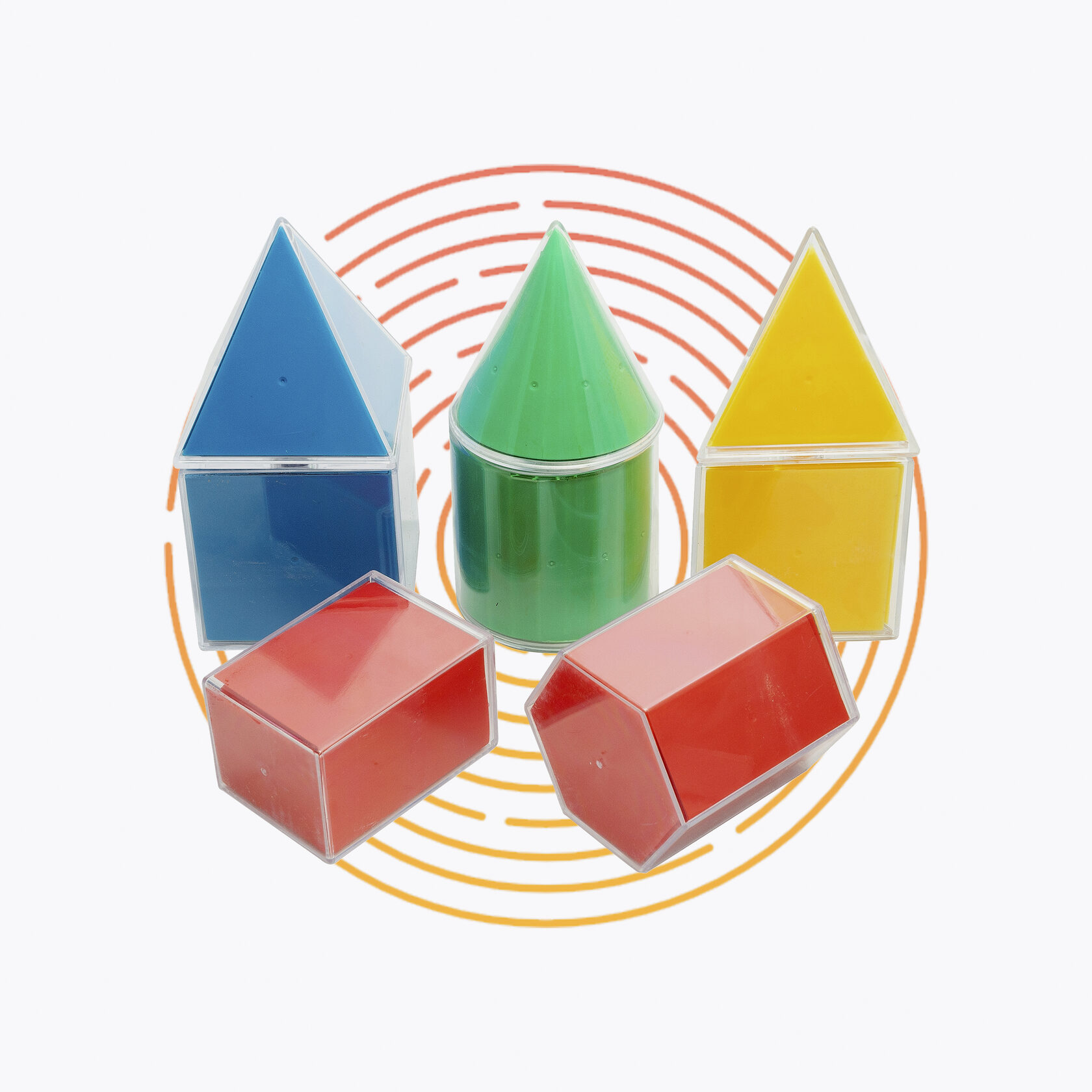 Набор прозрачных геометрических тел с разверткой для кабинета математики