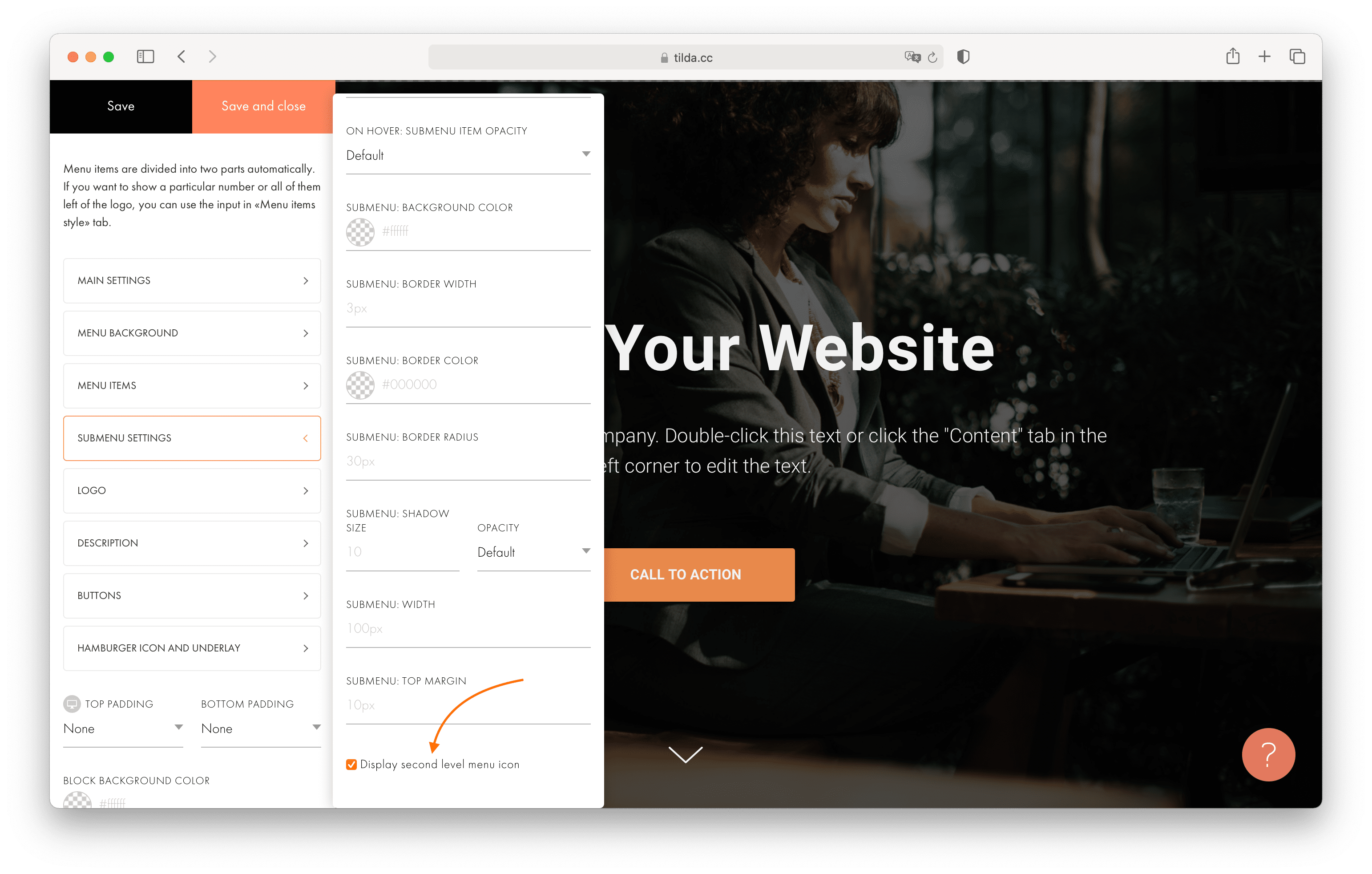 How To Set Up a Website Menu │ Tilda Help Center