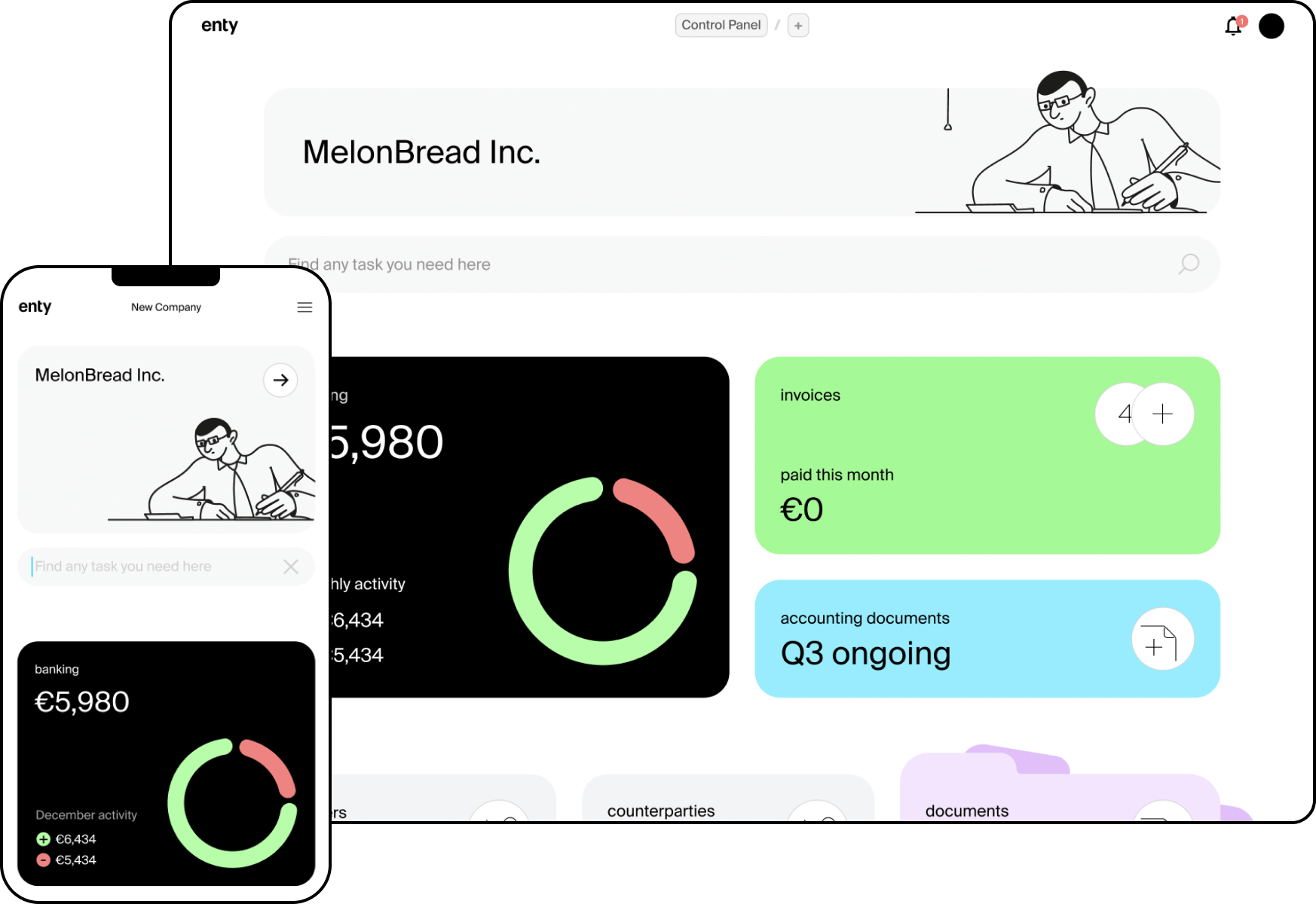 The Control Panel of Your Company | Enty