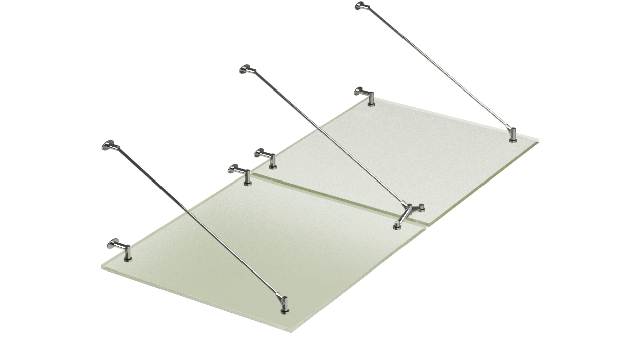 Стеклянные козырьки для входа в общественные здания, ЖК, частные ...