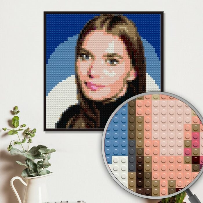 Custom mosaic — brick portrait based on your photo