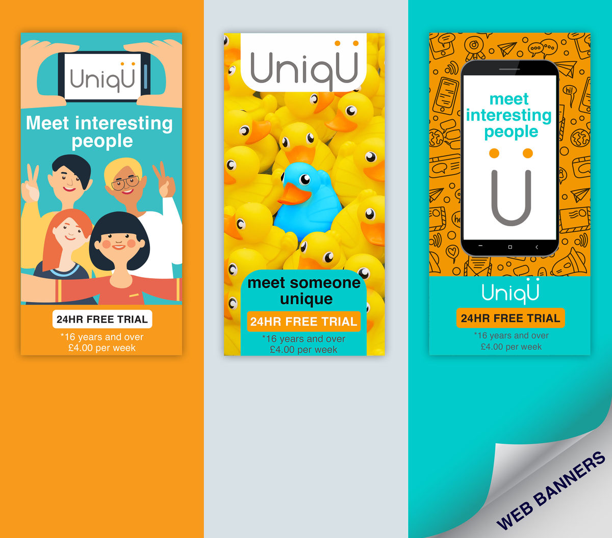 Web banners for social network