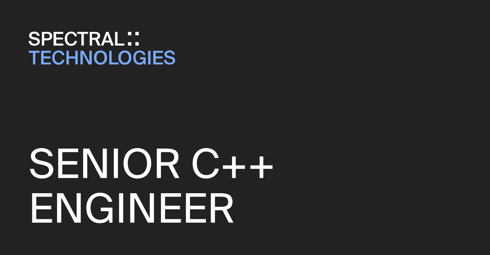 SENIOR C++ ENGINEER