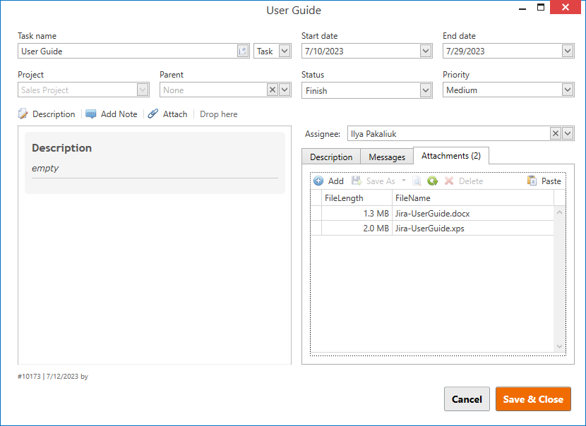 Outlook Add-in for Jira