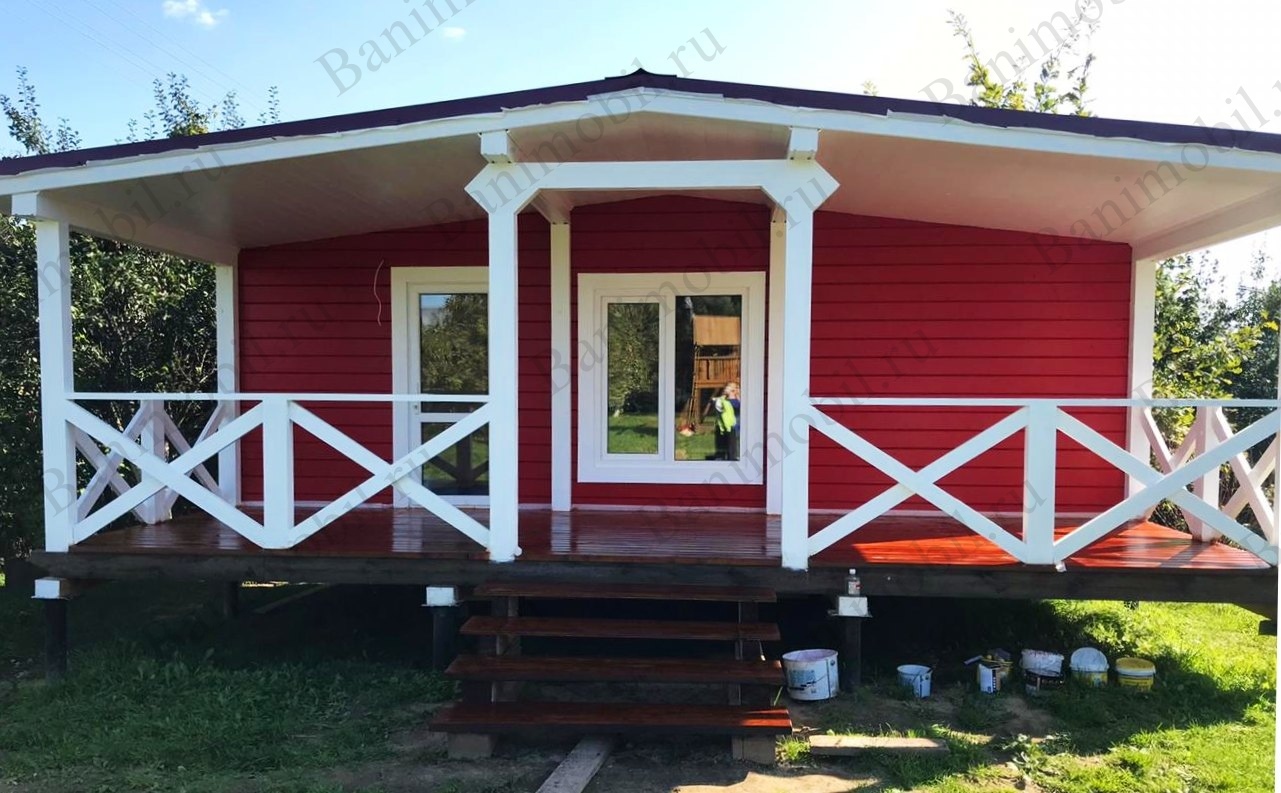 Мобильные перевозные бани из бруса, с доставкой, под ключ