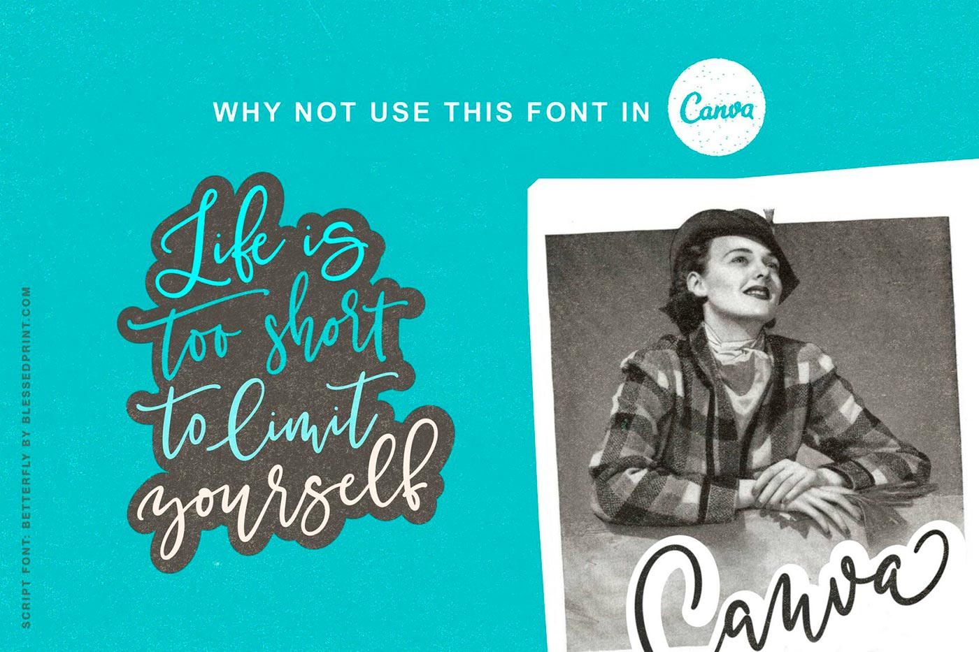 BetterFly Font | Script Fonts - Blessed Print