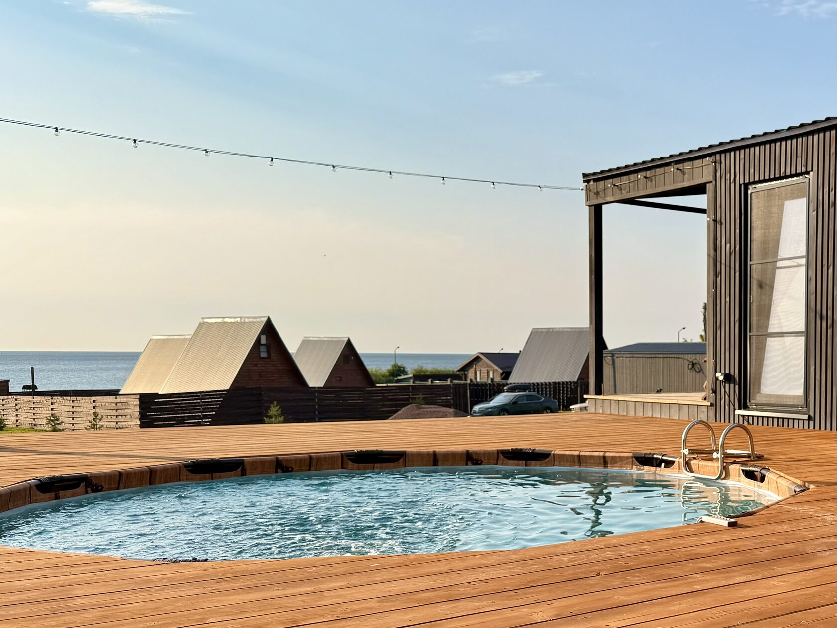 Barn with pool