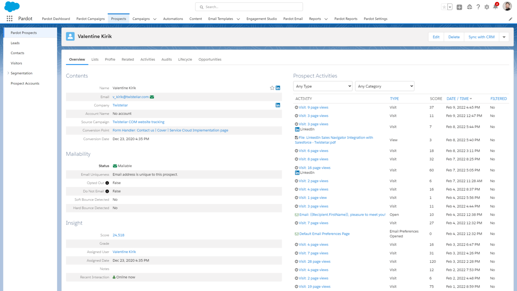 Salesforce for Marketing with Interaction Studio