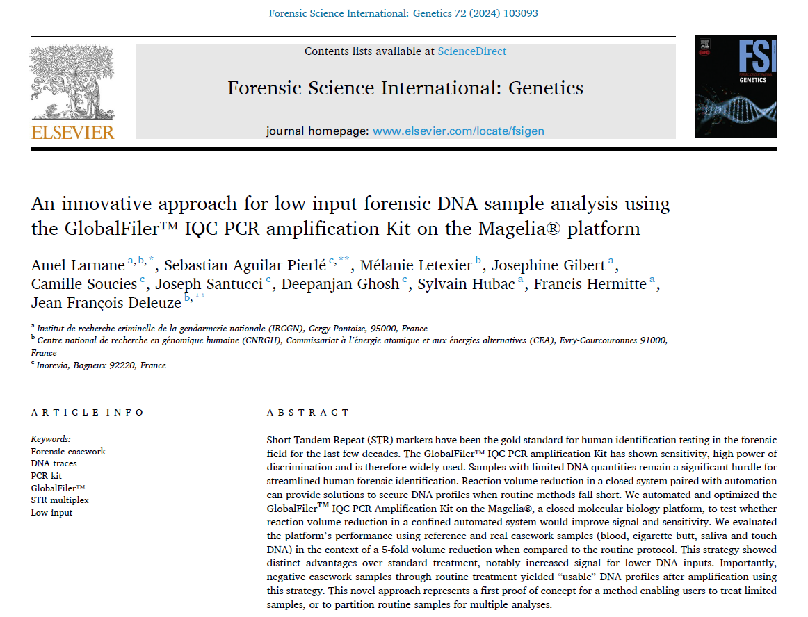 An innovative approach for low input forensic DNA sample analysis using ...