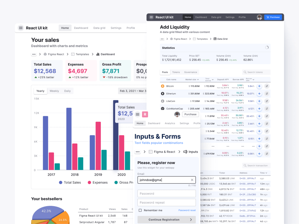 Figma templates, design systems and UI kits