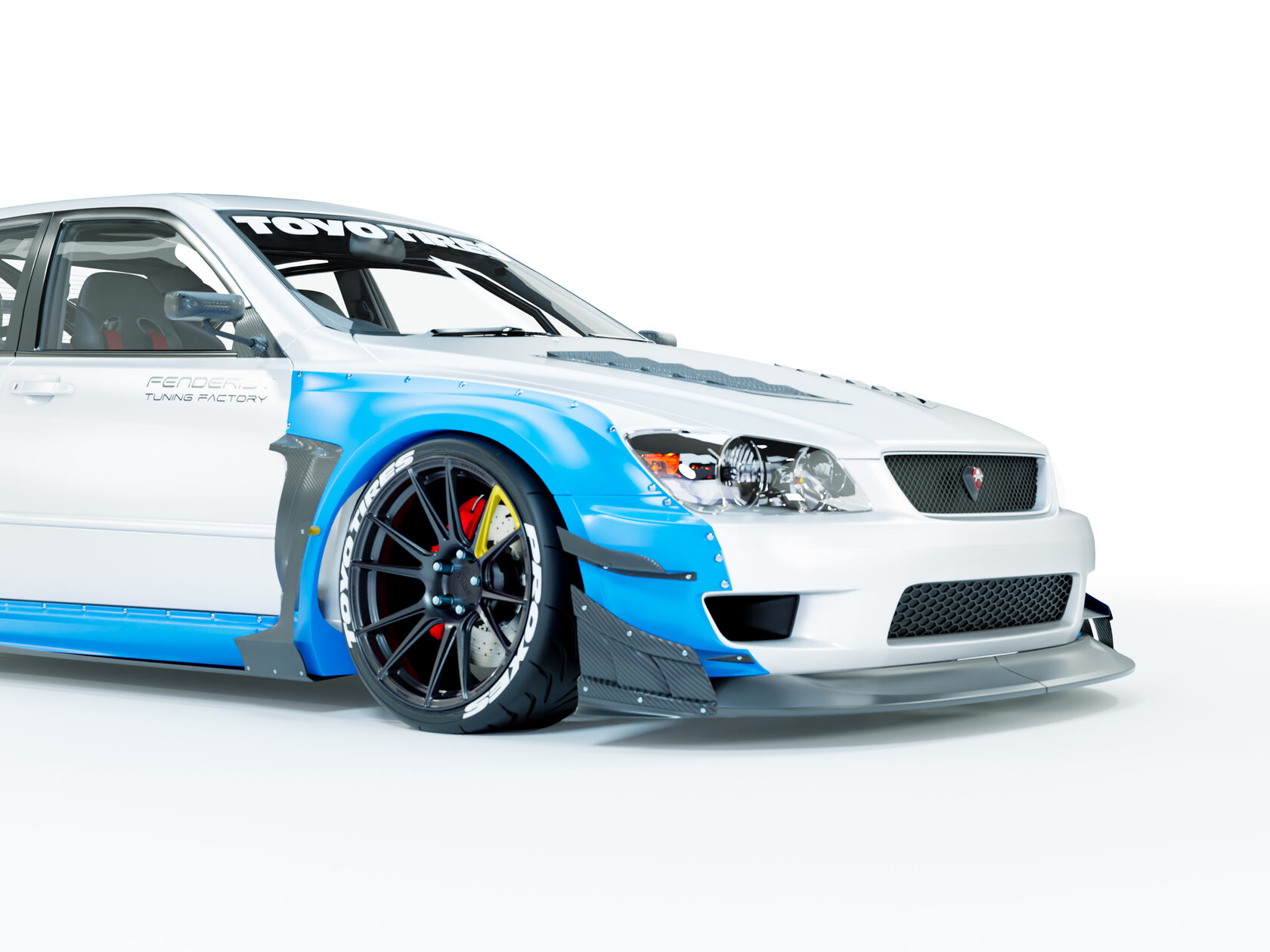Full FENDERIST SPEC R DRIFT kit / WIDE BODY KIT TOYOTA ALTEZZA / LEXUS ...