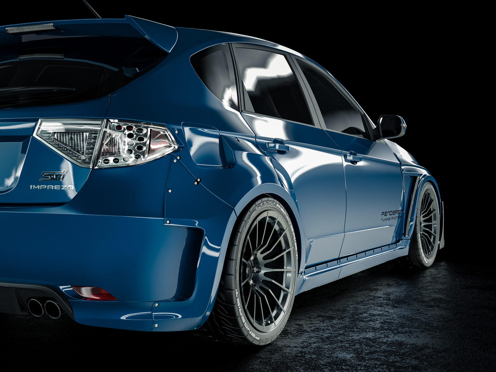 FENDERIST SPEC S BUMPER CANNARDS SUBARU IMPREZA GT/WRX GH 07-12