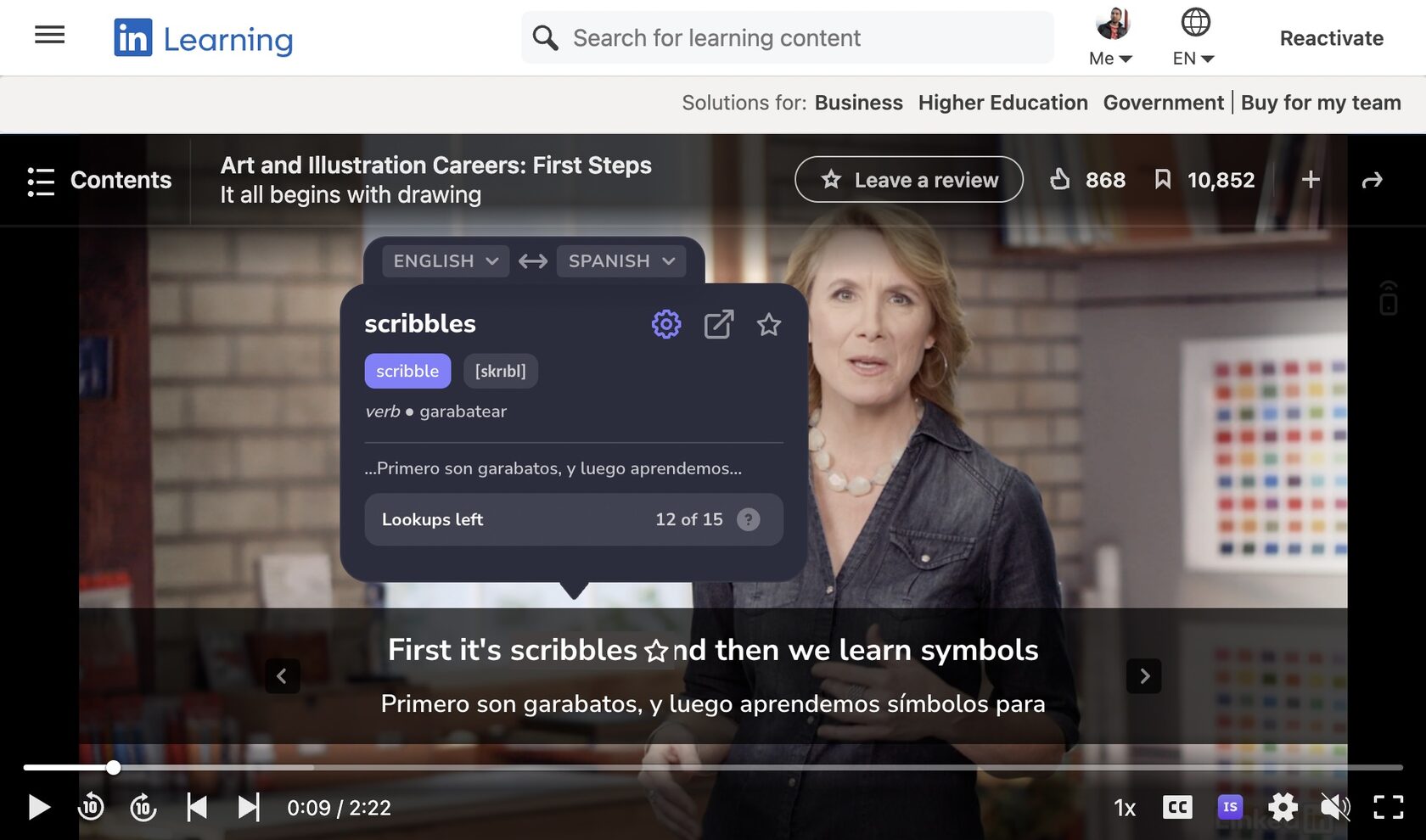 Interactive Dual Subtitles for Support your Learning Experience with LinkedIn Learning - InterSub