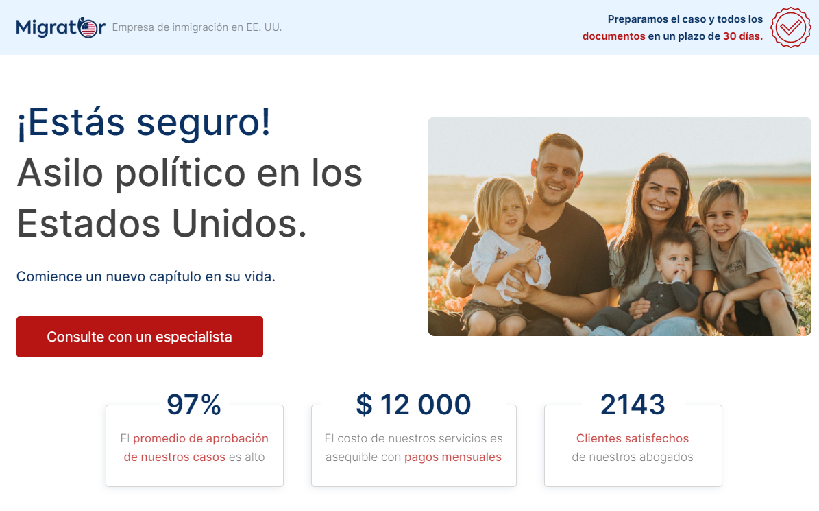¡Estás seguro! Asilo político en los Estados Unidos.