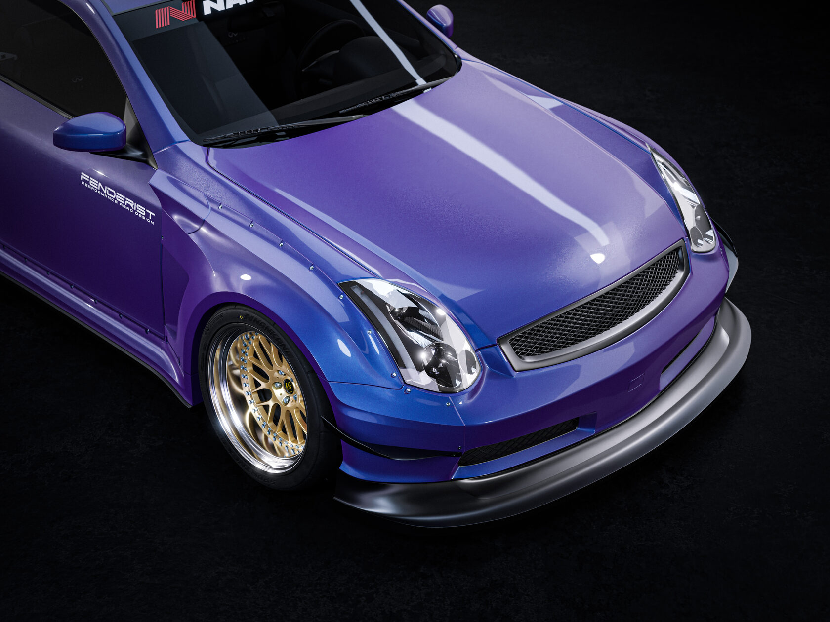 FENDERIST SPEC S Fender Flares Set / WIDE BODY KIT INFINITI G35 COUPE ...