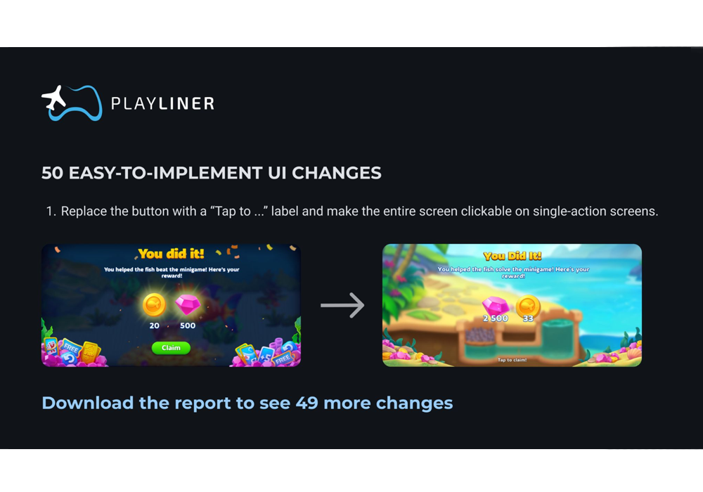 Tweak game UI to improve player experience!