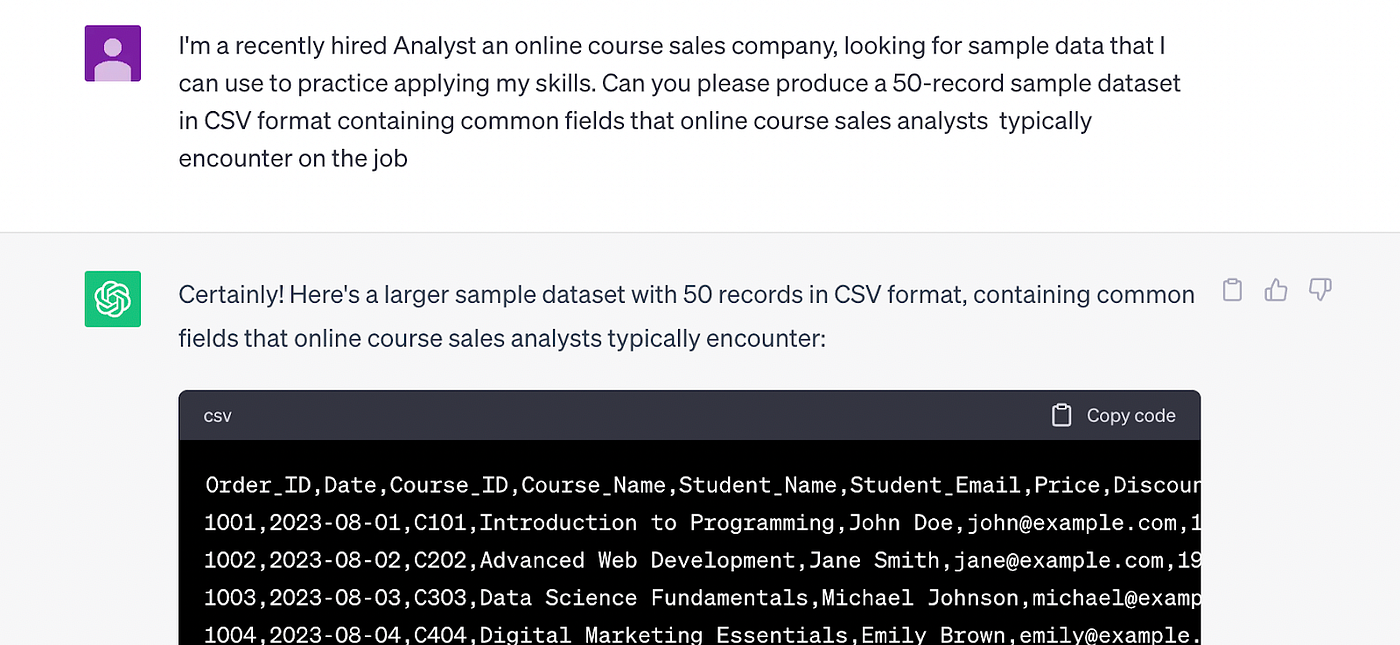 Creating a Dashboard Using ChatGPT