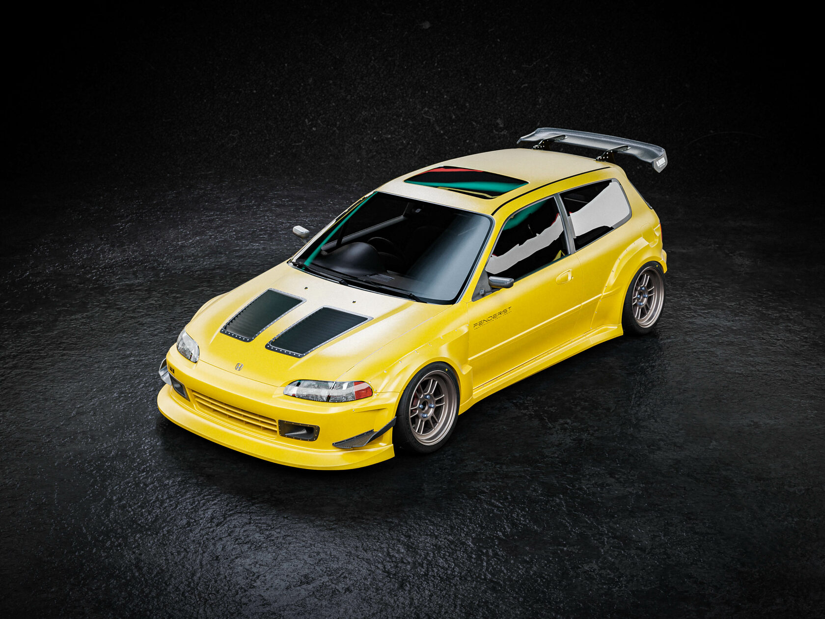 FENDERIST SPEC S Fender Flares set / WIDE BODY KIT Honda Civic 90-95