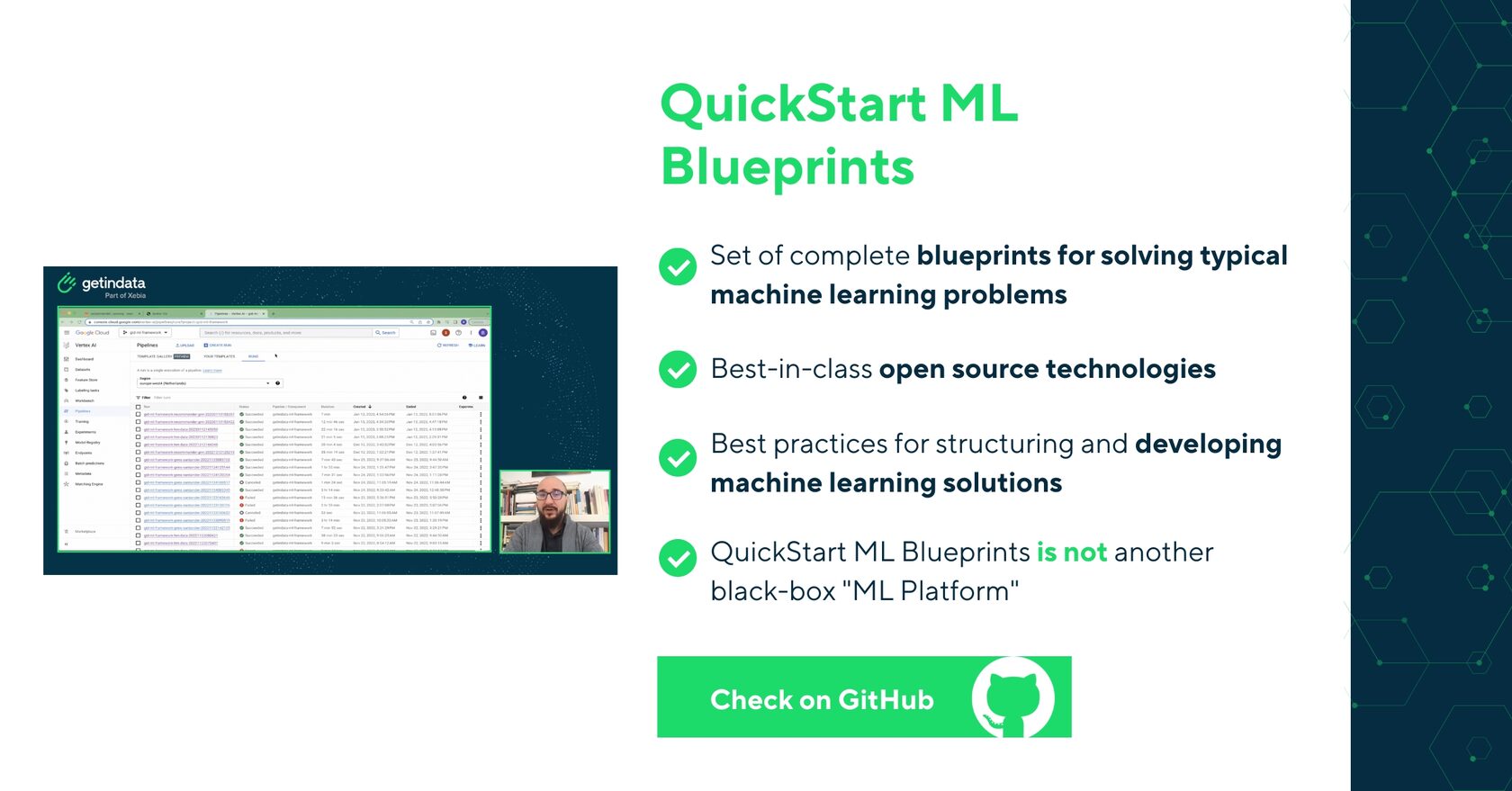 QuickStart ML Blueprints - sign up for demo