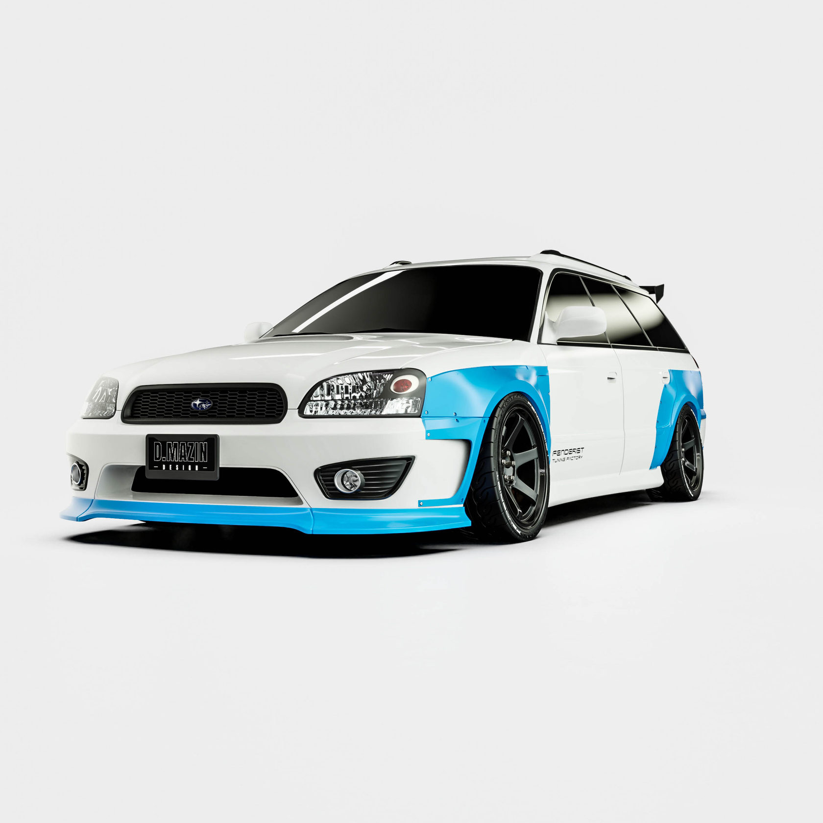 FENDERIST SPEC S Fender Flares Set / WIDE BODY KIT SUBARU Legacy Wagon ...